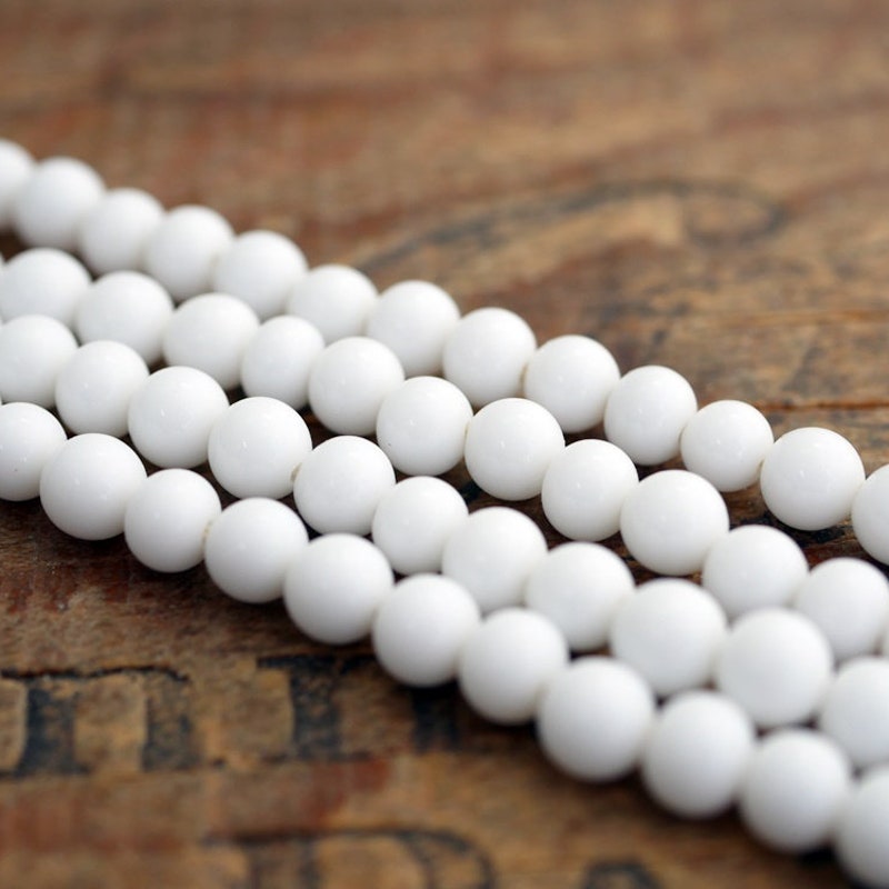 White Beads - Etsy