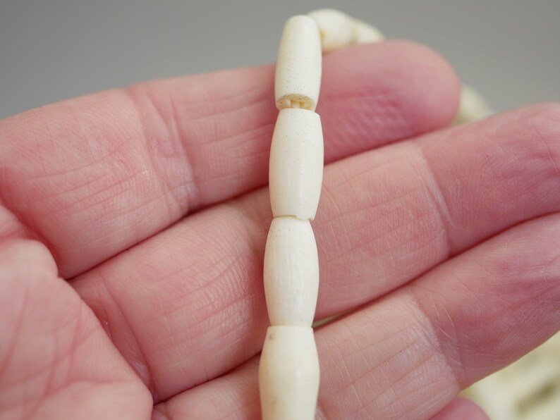Bone Hairpipe Beads Cattle Bone Hairpipe Tubes 13x8mm Hair - Etsy