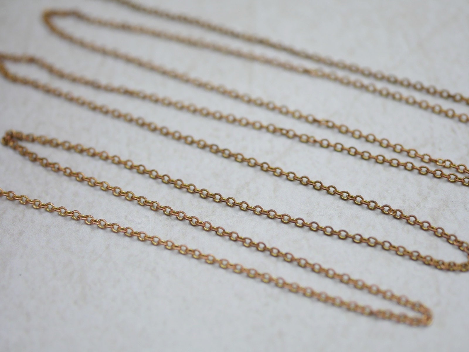 Chain Vintage Small .5mm Brass Cable Chain with Patina Bulk | Etsy