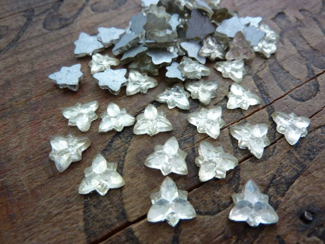 Vintage Glass Rhinestone Star Shape 10mm Three Point Star Crystal Glass ...