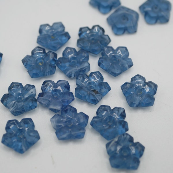 Blue Flower Beads - Etsy