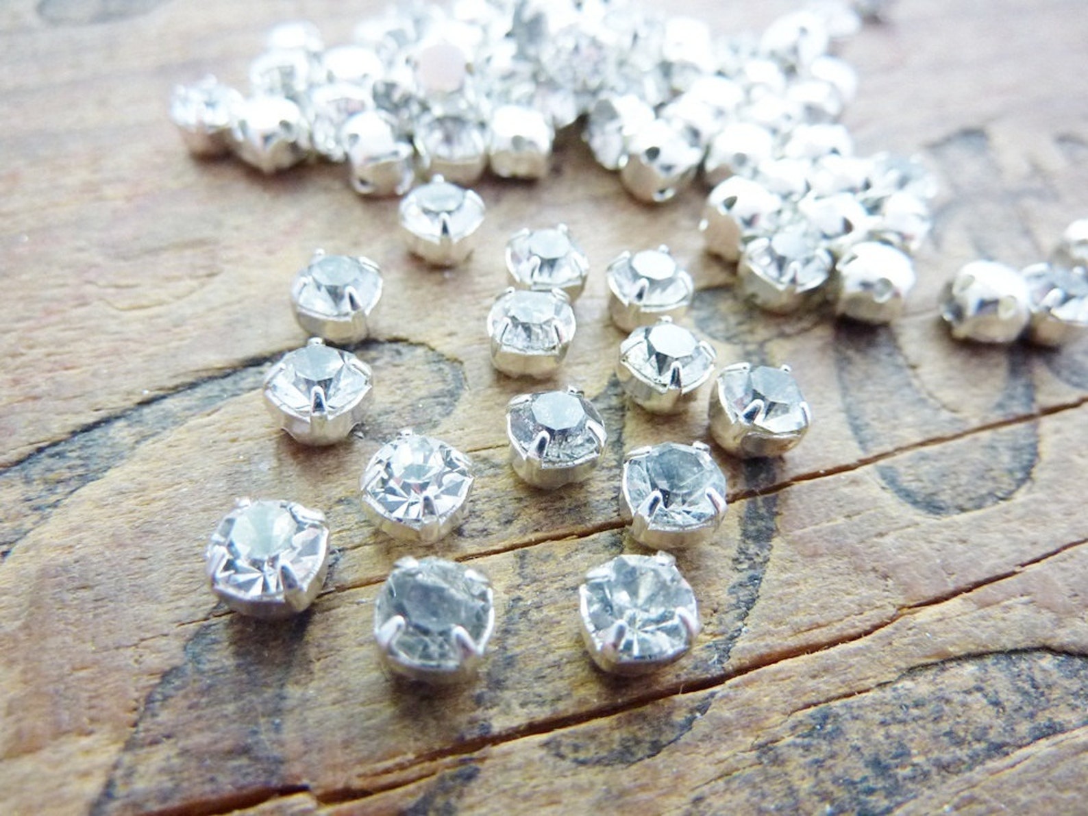 Rhinestone Rose Montee Sew on Rhinestone Vintage 5mm Crystal - Etsy