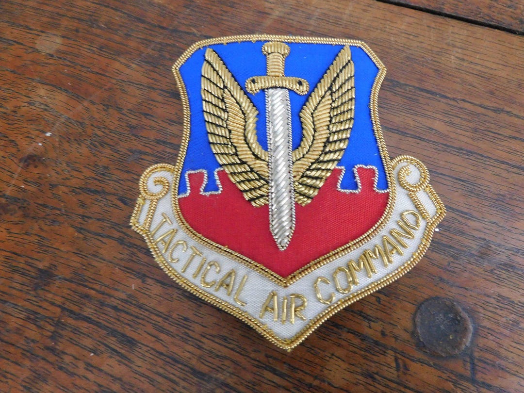 Vintage Handmade Bullion Crest Applique Tactical Air Command Crest - Etsy
