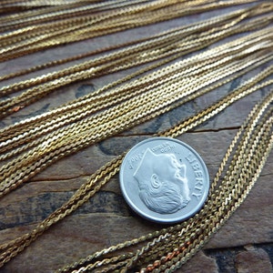 Vintage Brass Serpentine Chain 15 Inch Necklace 1mm (1) F103 - Etsy