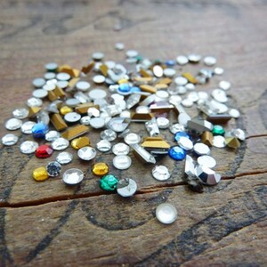 Rhinestone Vintage Rhinestone Mixed Pack Rhinestone Lot Mixed Lot Glass ...