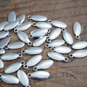 Silver Drop Charms Not Flat Silver Drops 15x8mm Including Loop Drop ...