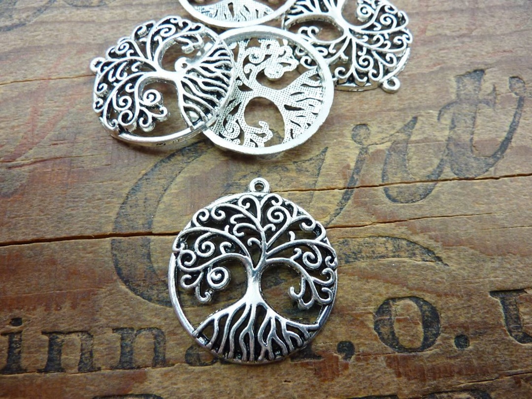 Pendant Silver Pewter Tree of Life Pendant Large Necklace Pendant (2 ...