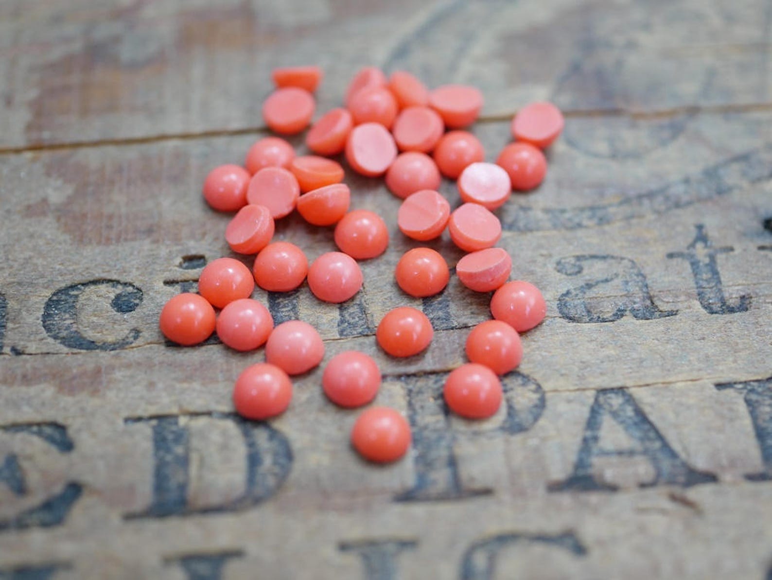 Rhinestone Vintage 5mm Rhinestone Coral Small Rhinestone Faceted Edge ...