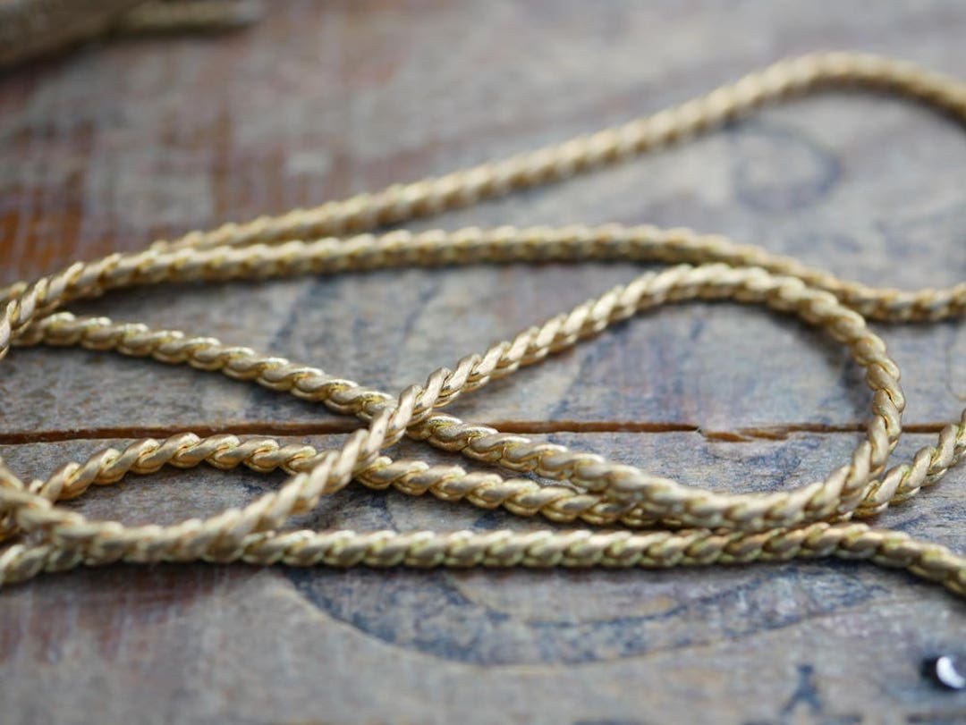 Vintage Gold Chain Brass Chain Round Serpentine Chain Solid Brass Chain ...