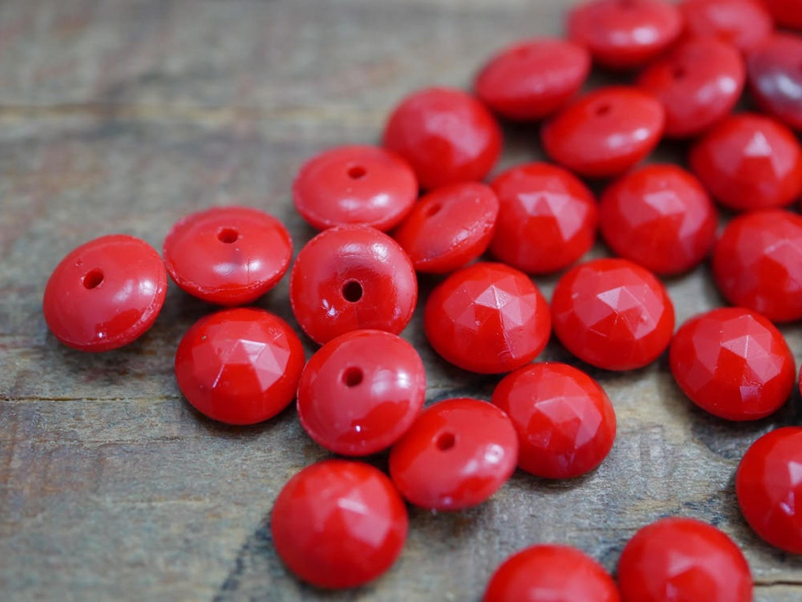 Vintage Cabochon Faceted 8mm Cabochon Bright Red 6 J192 - Etsy Australia