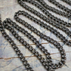 Antiqued Copper Color Curb Chain 3.3mm Link Dark Copper Curb | Etsy