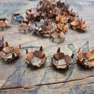 Vintage Copper Prong Sew on Setting SS40 or SS41 8.5mm (6) - Etsy