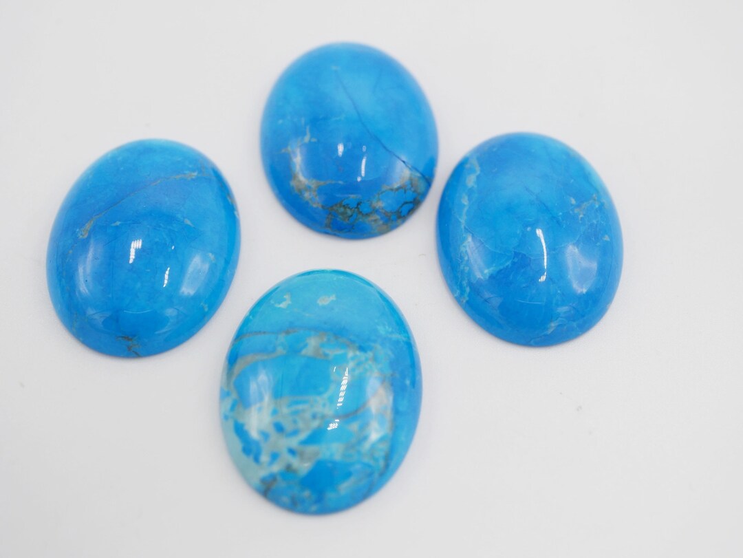 Blue Stone Cabochon Smooth Howlite Cabochon 28x32mm Cabochon (2 pcs ...