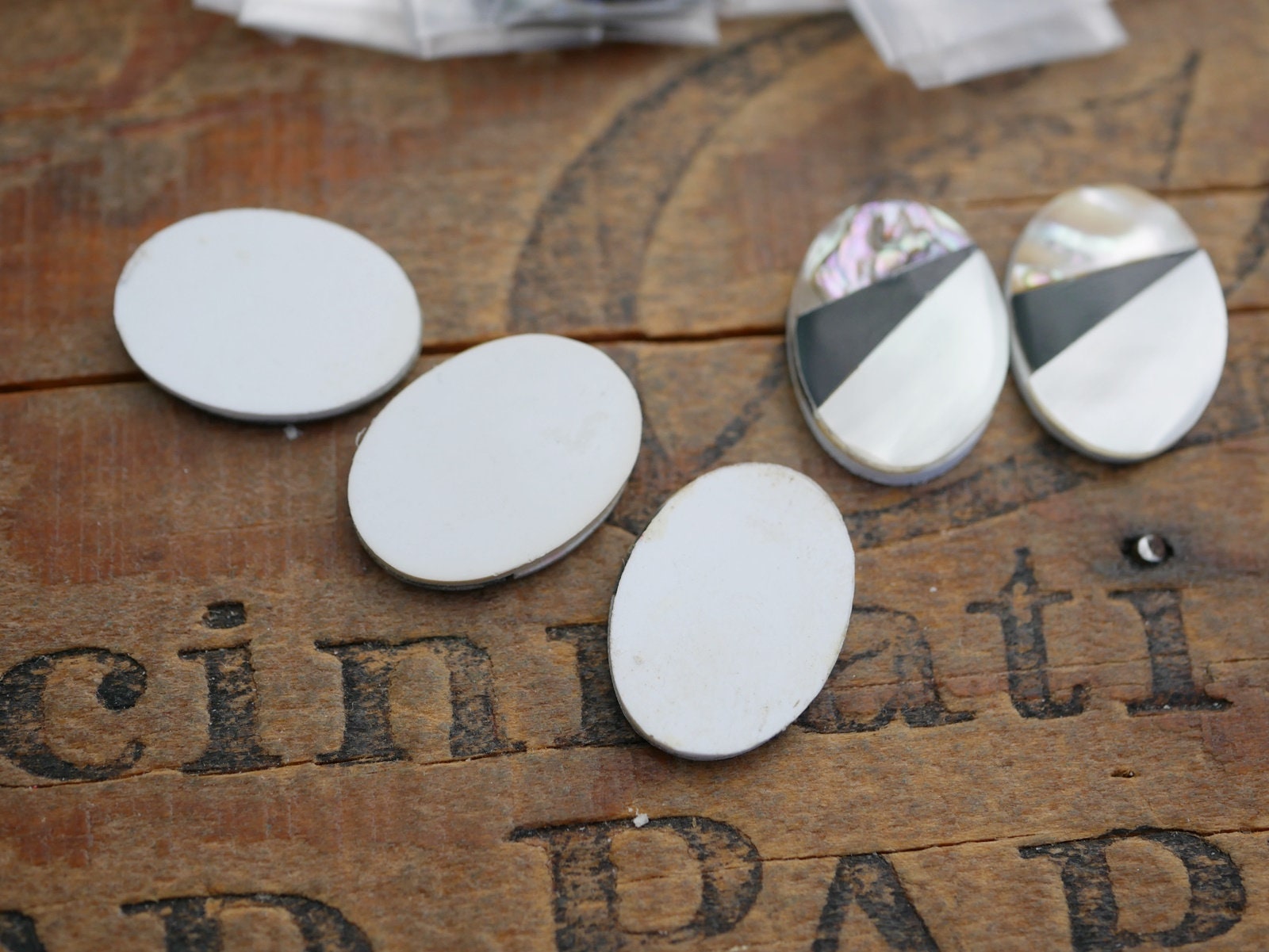 Vintage Shell Inlay Cabochons 18x13mm Abalone Shell Inlay 2 | Etsy