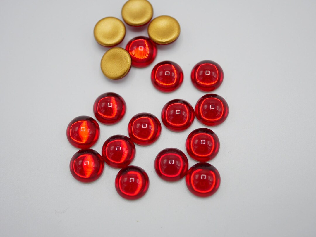 Vintage Glass Rhinestone 9mm Round Siam Red Glass Rhinestones (8 Pcs ...