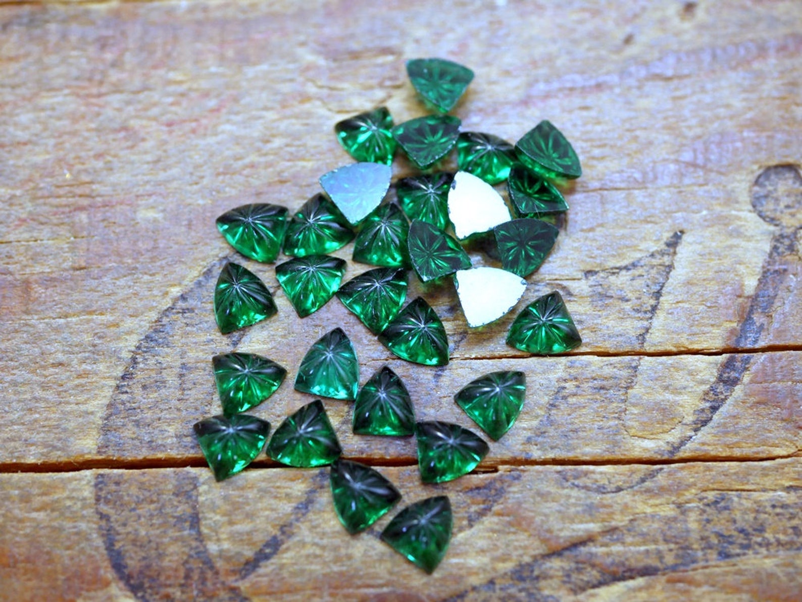 Vintage Glass Rhinestone Art Deco Rhinestone Small Triangle - Etsy