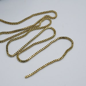 Gold Venetian Box Chain 1.8mm Box Link Chain (38 Inch Lengths ) CH1201 ...