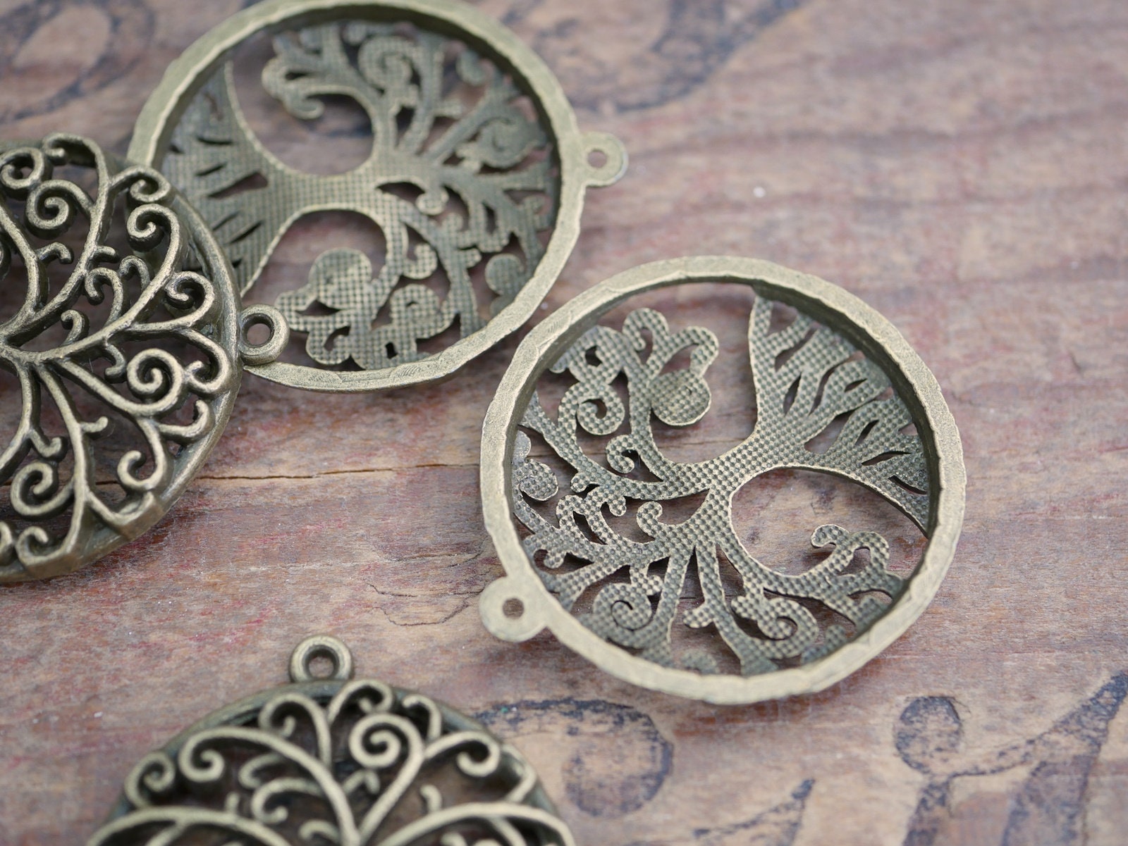 Pendant Antiqued Brass Pewter Tree of Life Pendant Large Necklace ...