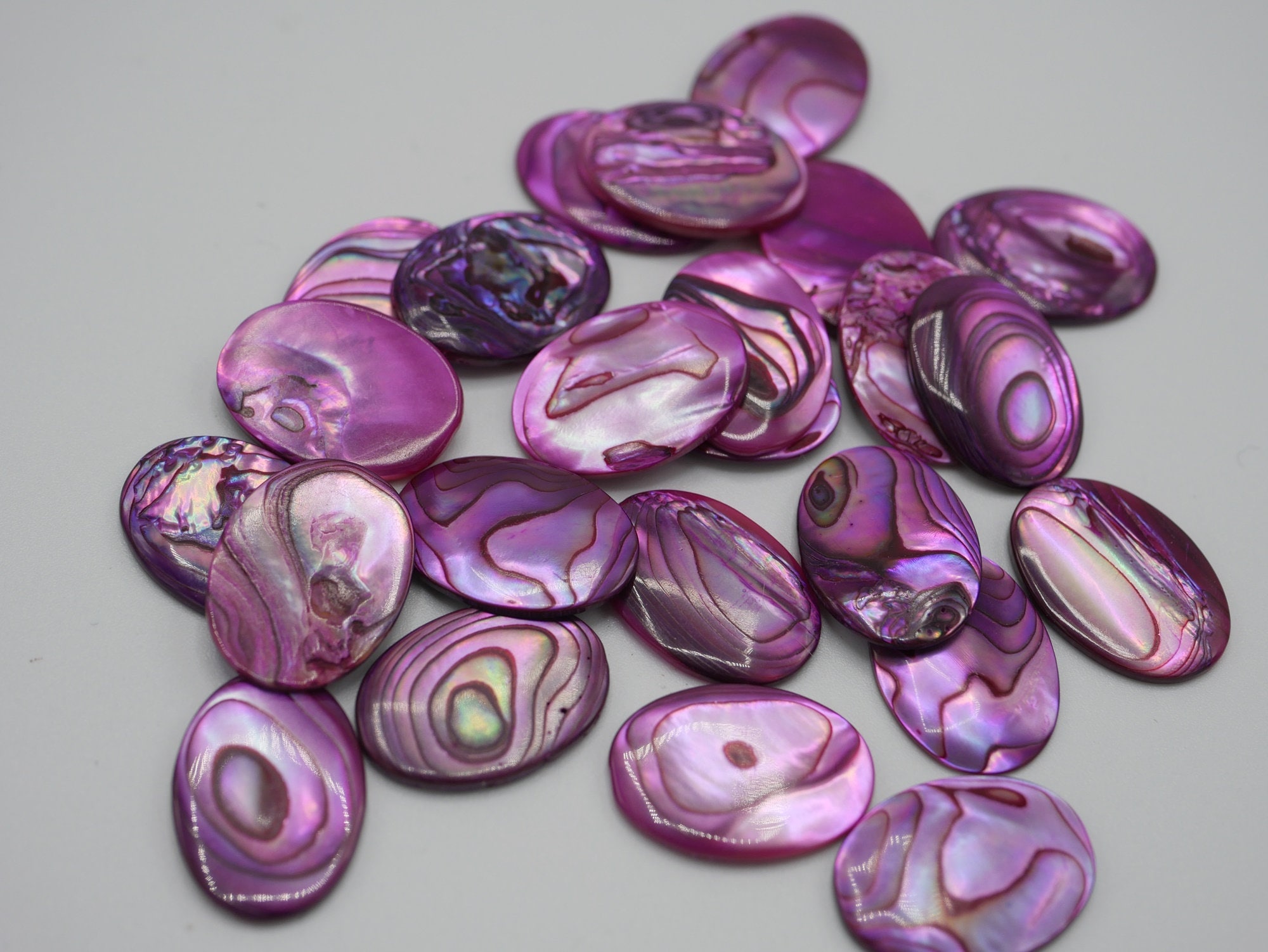 Magenta Abalone Shell Cabochon 18x13mm Hot Pink Shell Cab 6 - Etsy