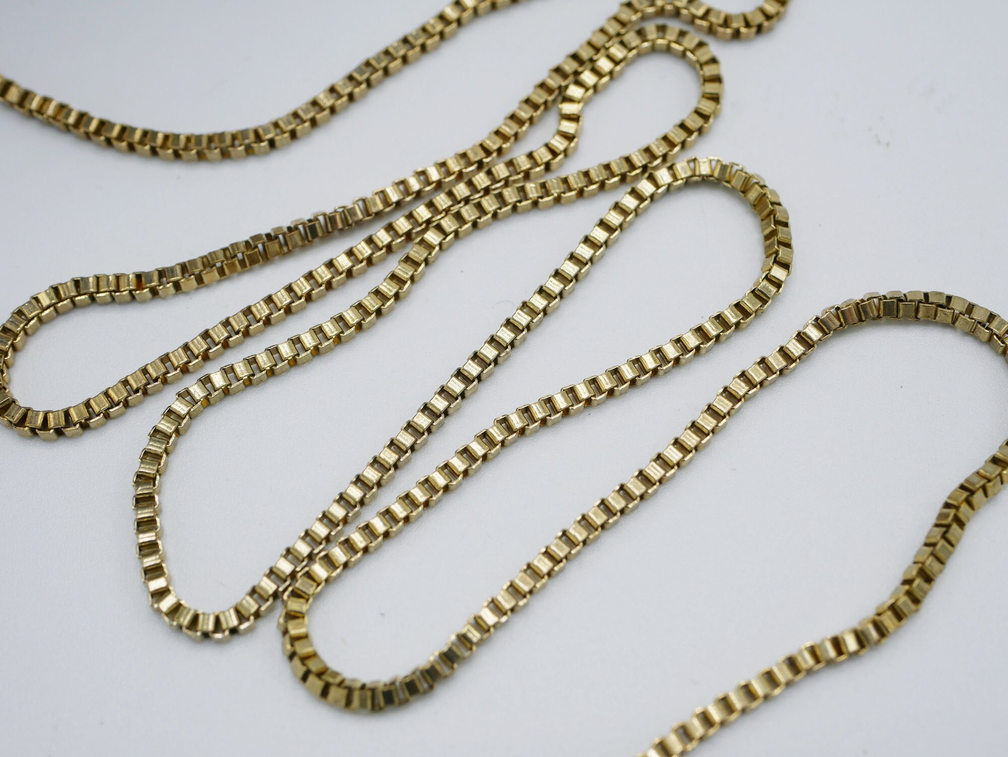 Gold Venetian Box Chain 1.8mm Box Link Chain (38 Inch Lengths ) CH1201 ...