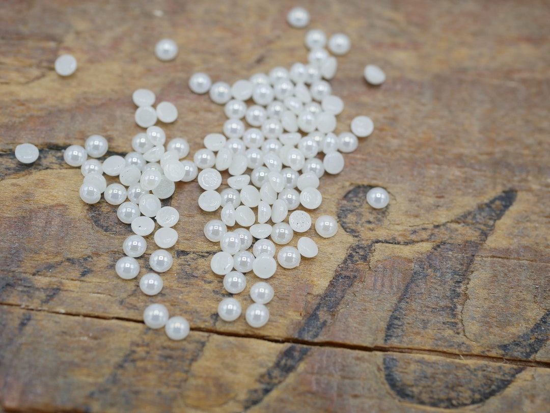 Vintage Glass Half Pearls PP15 or SS7 or 2 Mm Cream Pearl Cabochon ...