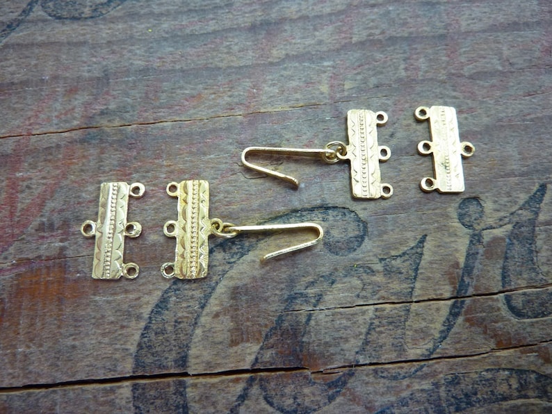 Vintage 3 to 1 Gold Link Clasp Finding (2 Sets) XC201 - Etsy