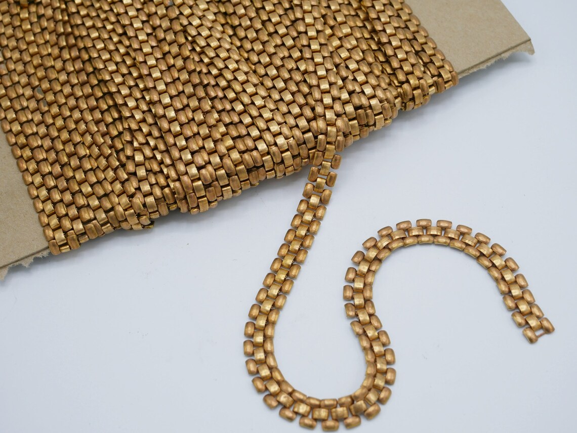 Vintage Brass Chain Big Link Brass Chain Nice Square Link - Etsy