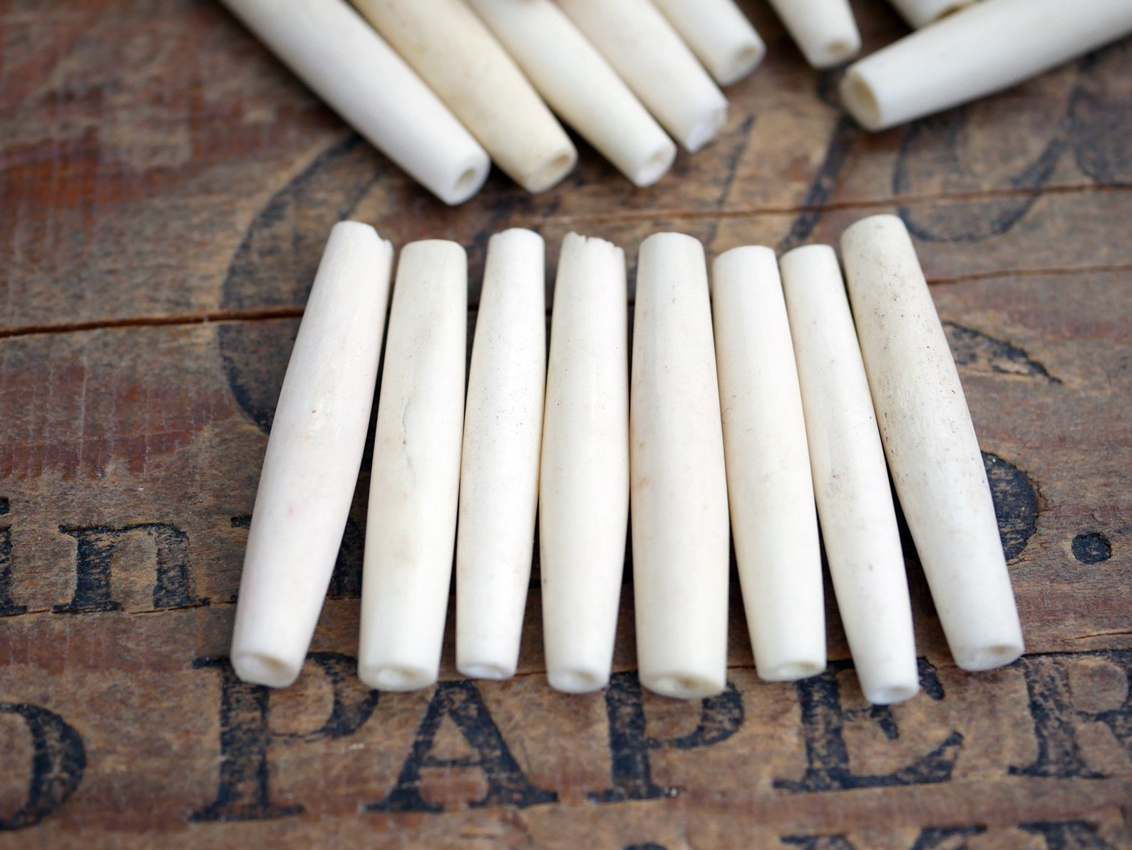 Bone Hairpipe Beads Cattle Bone Hairpipe Tubes 40x8mm Hair Pipe Beads ...