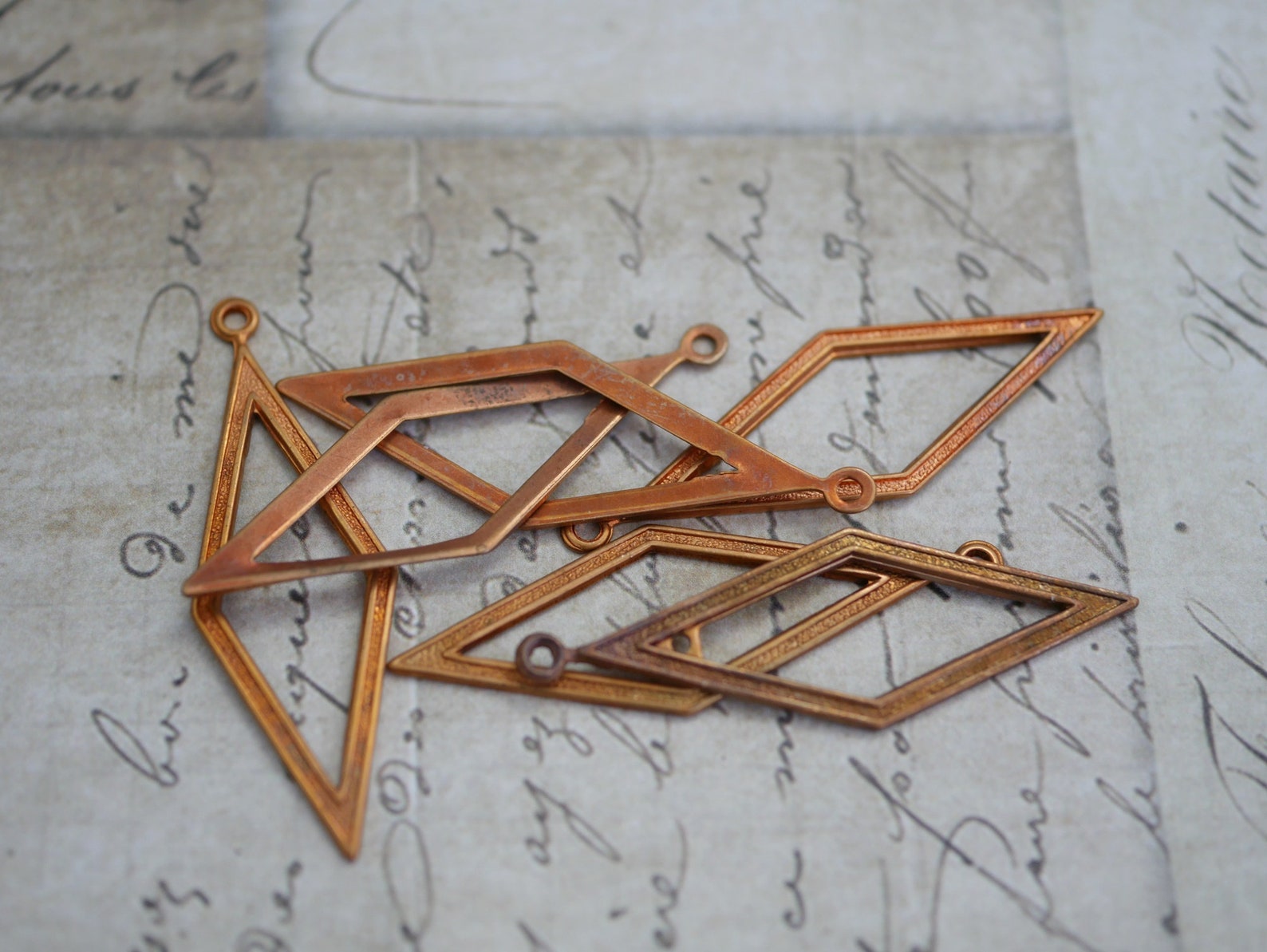 Vintage Copper Finding Art Deco Earring Findings Small Copper - Etsy