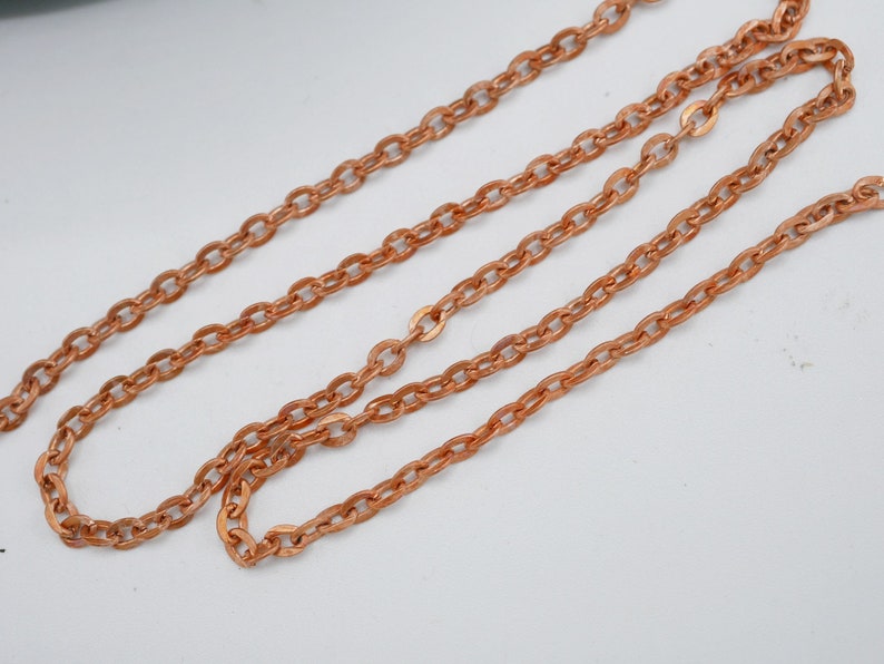 Chain Vintage Copper Steel Flat Cable Chain Bulk Chain-copper - Etsy