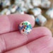 Silver Foiled Crumb Glass Beads Multi Colored Crumb Beads 10mm Barrel ...