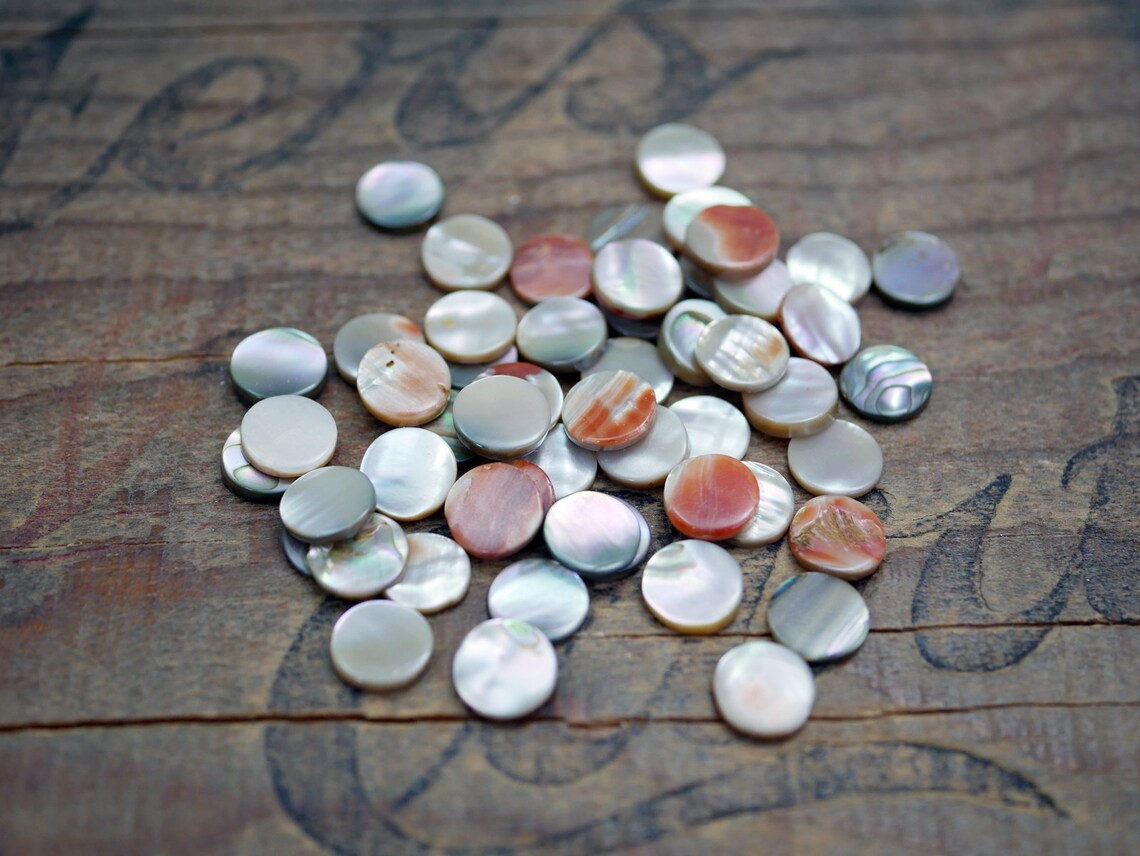 Vintage Abalone Shell Disc 9mm Flat Back Disc 2mm Thick (20) - Etsy