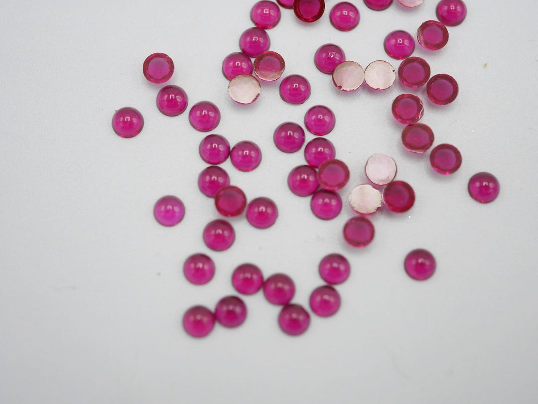 Vintage Glass Rhinestone Unfoiled 3mm Pink Ruby Color (20 Pcs) JH68 - Etsy