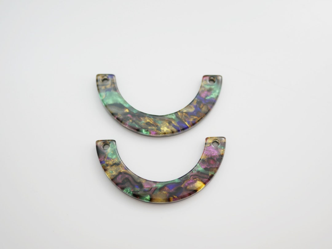 Zola Elements Abalone Acetate U Shape Link 30x15mm Acrylic Drop (4 Pcs ...