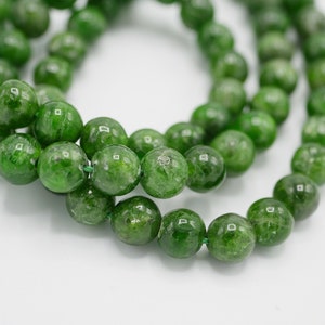 Bright Green Russian Chrome Diopside Beads 6mm Natural Chrome Diopside ...