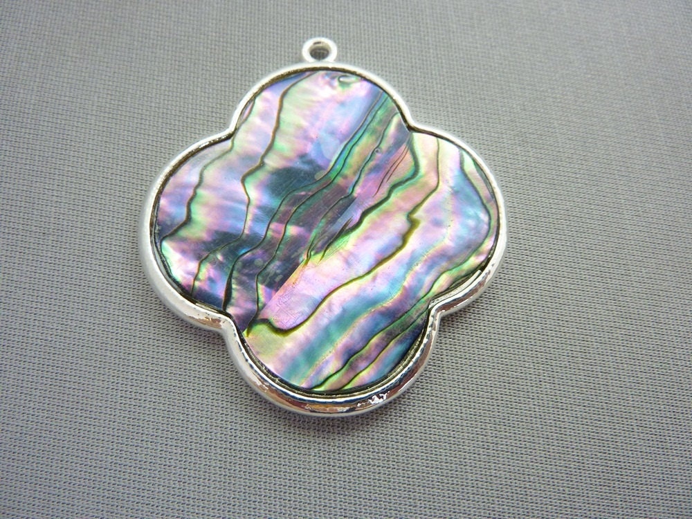 Large Shell Pendant Big Focal Pendant Beautiful Ablalone Paua | Etsy