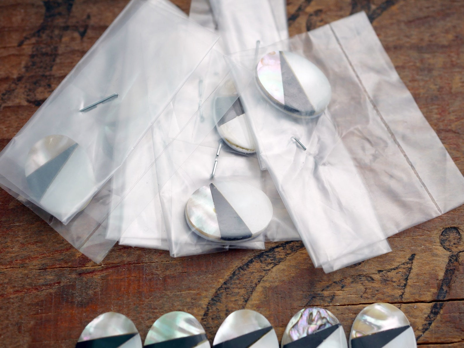 Vintage Shell Inlay Cabochons 18x13mm Abalone Shell Inlay 2 - Etsy