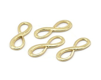 Brass Infinity Charms Brass Infinity Earring Pendant 18K Real Gold ...