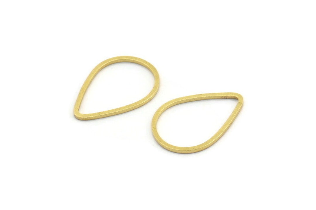 Brass Drop Connector, 50 Raw Brass Drop Connectors (17x12x0.80mm) A4180 ...