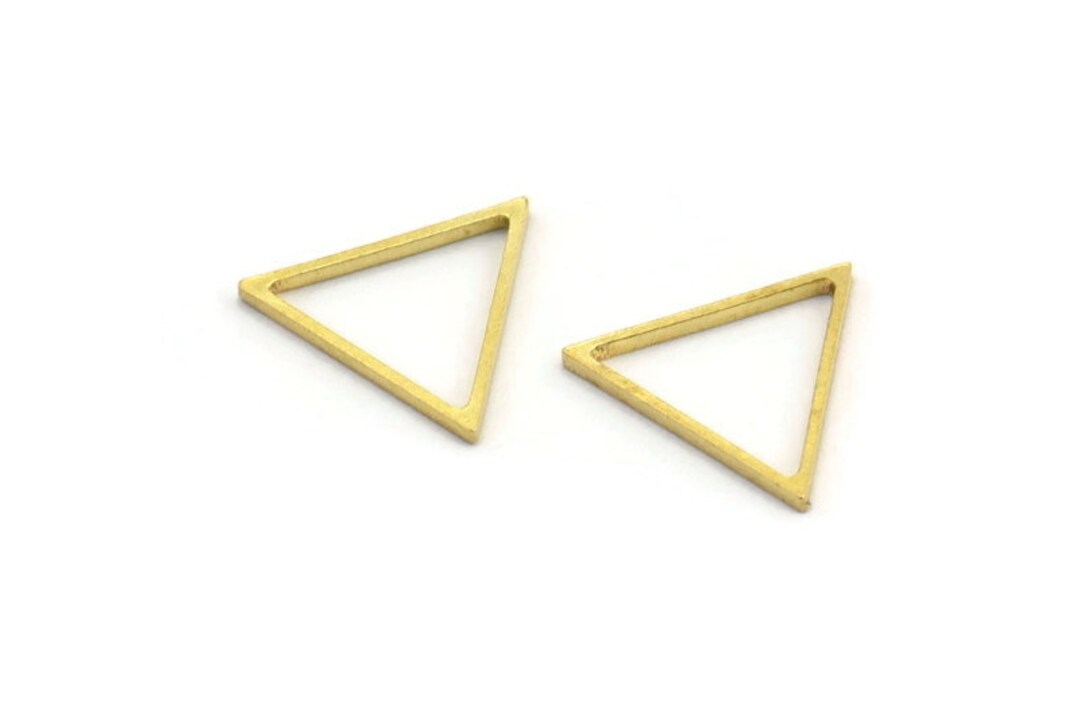 Brass Triangle Ring, 50 Raw Brass Triangle Rings, Triangle Connectors ...