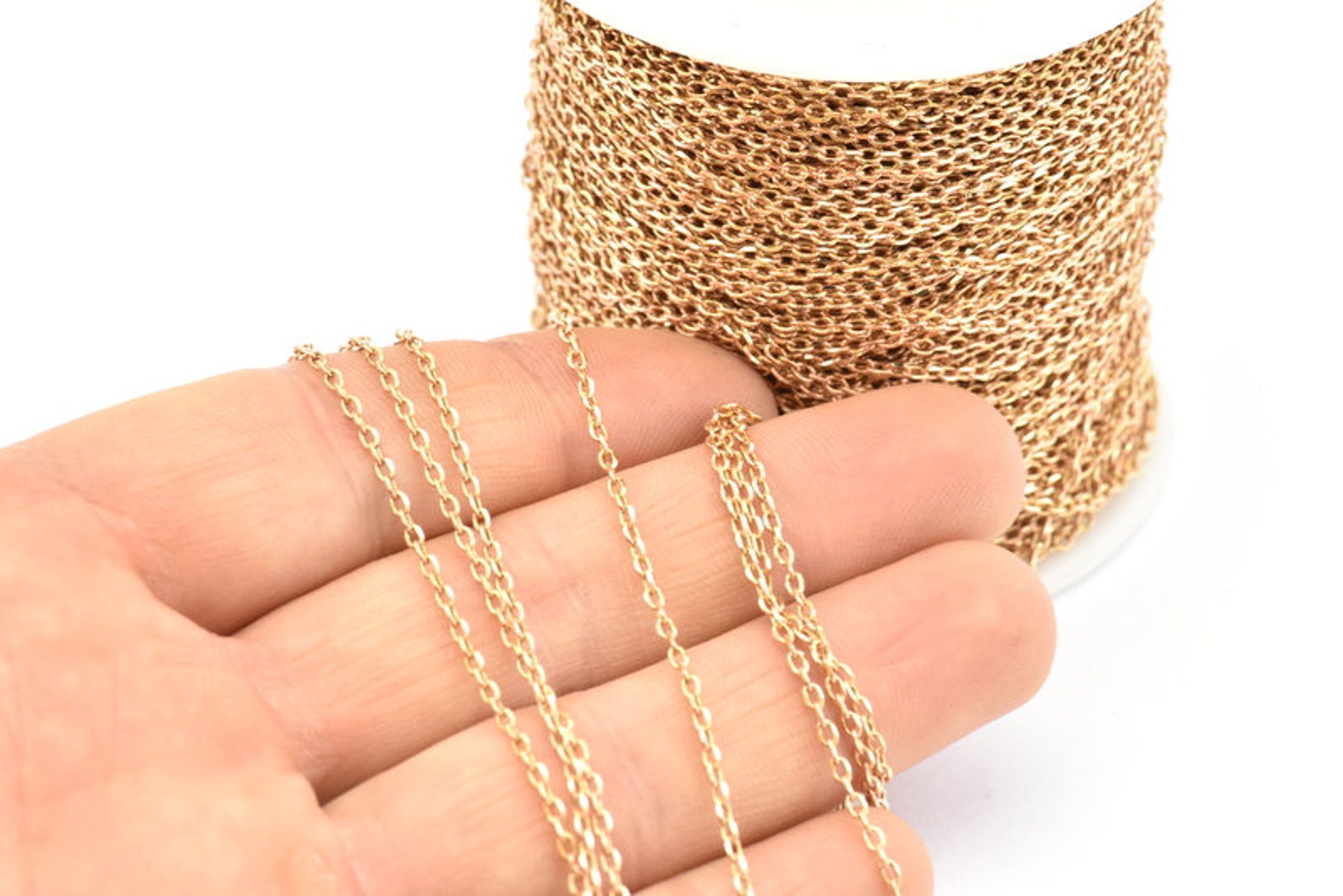 Brass Link Chain 10 Meters 33 Feet Raw Brass Soldered Chain - Etsy