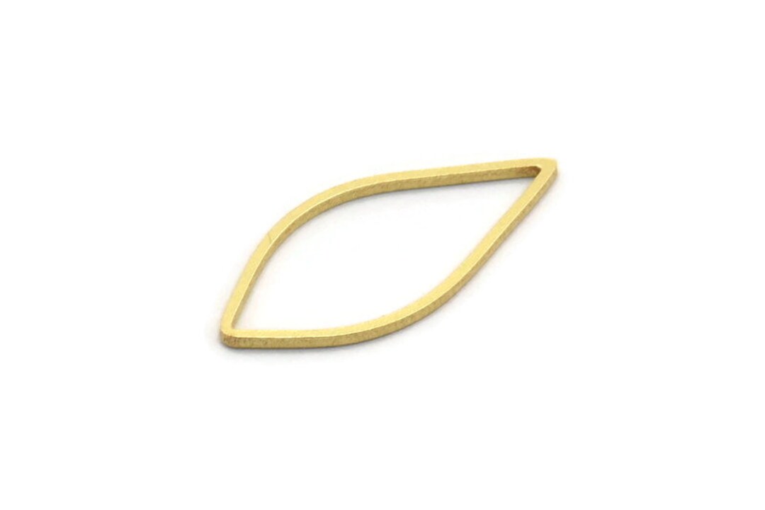 Brass Drop Connector, 50 Raw Brass Drop Connectors (24x11x0.80mm) A6523 ...