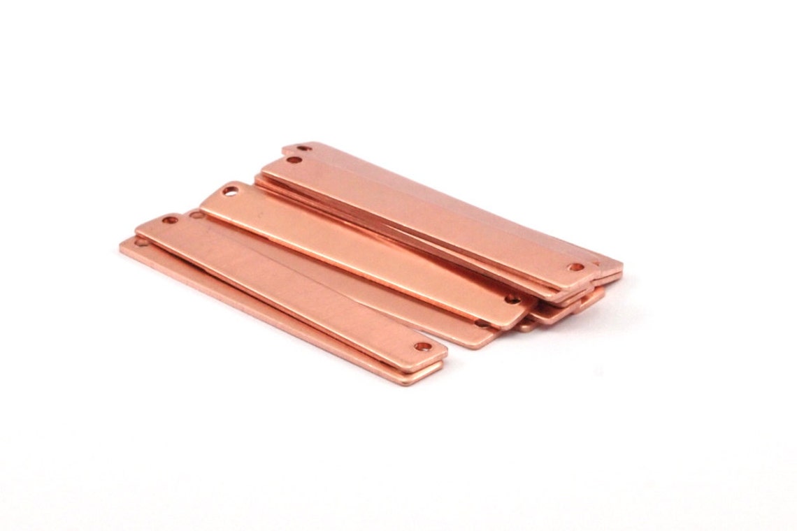 Copper Customized Name Bar, 10 Raw Copper Stamping Connector, Blanks ...