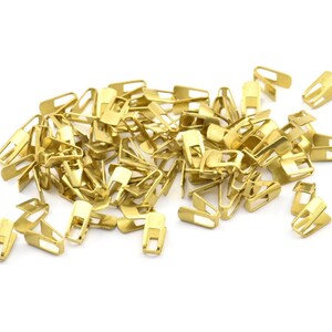Snake Chain End, 30 Raw Brass 4mm End Caps for Soldering to Snake Chain ...