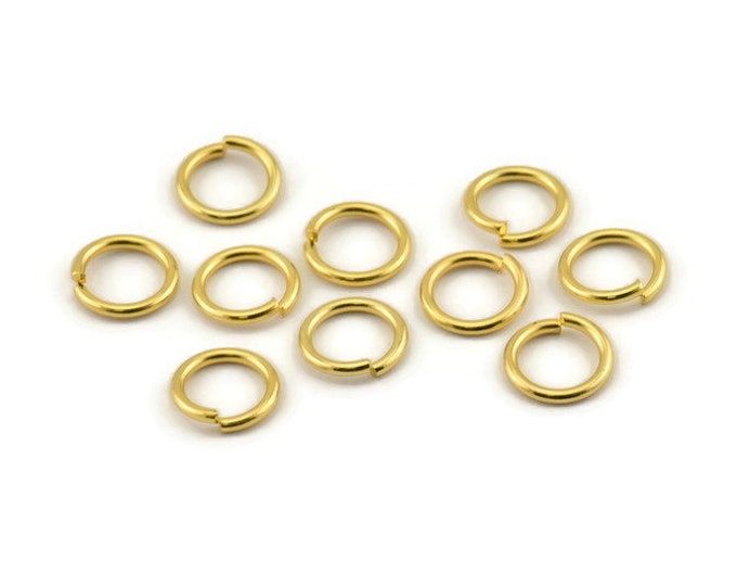 Gold Jump Rings/chain Links 0.9mmx8mm Gold Tone Metal Open Jumpring ...
