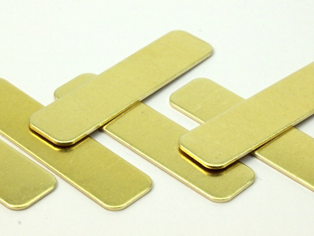 Huge Brass Rectangle, 12 Raw Huge Brass Rectangle Stamping Blanks ...