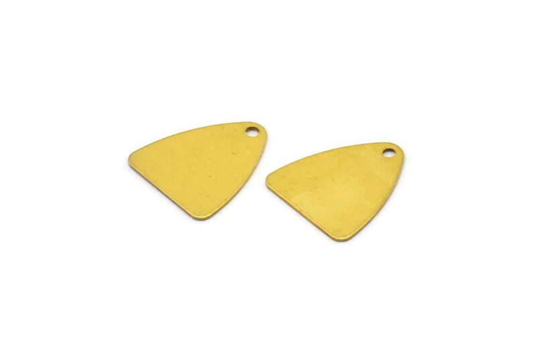 Brass Triangle Tag, 50 Raw Brass Triangle Tags With 1 Hole 13.5x15mm ...