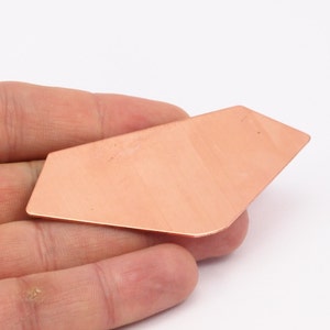 Copper Geometric Blank, 3 Raw Copper Geometric Stamping Blanks (76x36 ...
