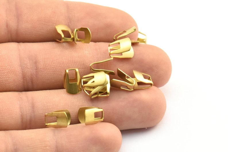 Snake Chain End 30 Raw Brass 6mm End Caps for Soldering to | Etsy