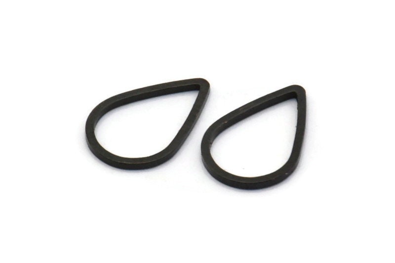 Craft Supplies & Tools Jewelry & Beauty 100 Oxidized Brass Black Drop ...